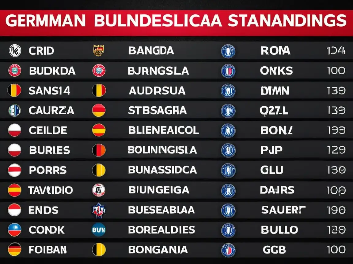 German Bundesliga Standingsgerman bundesliga standings